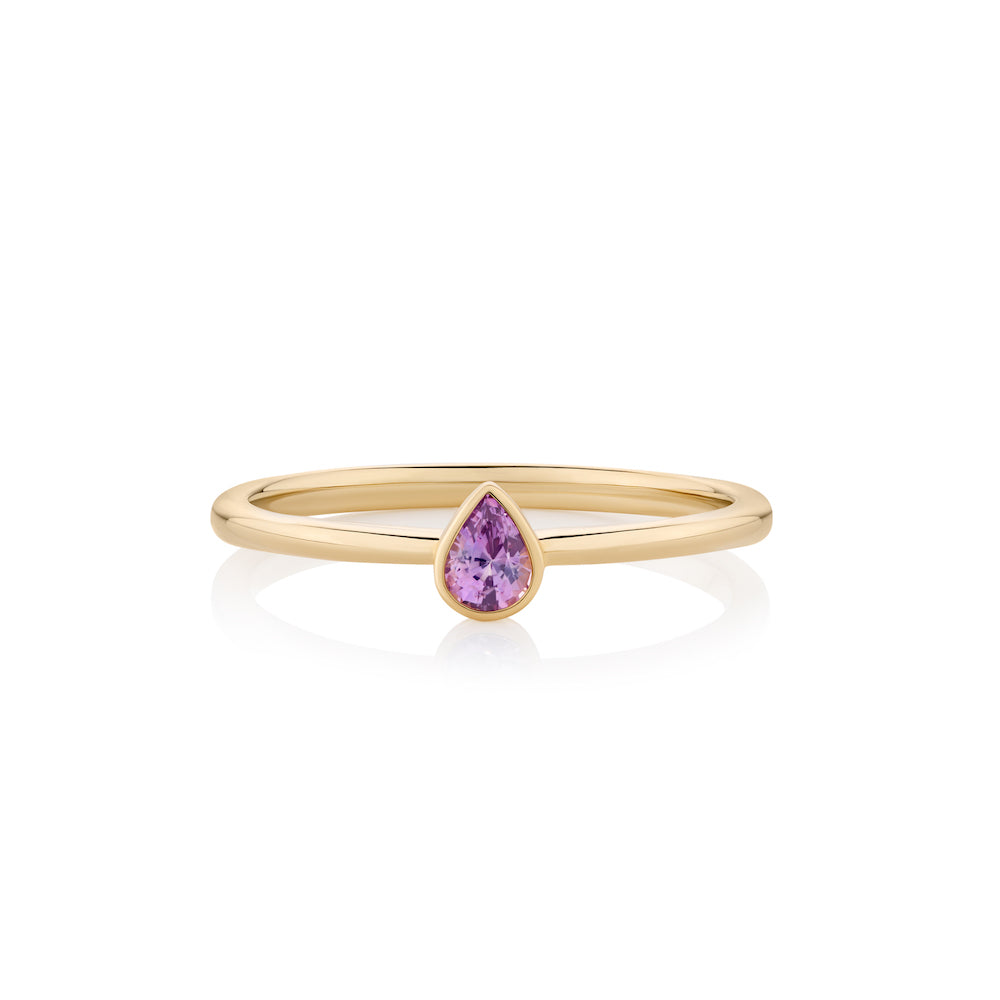 Lilac Sapphire Promise Ring – Violet Gray Design